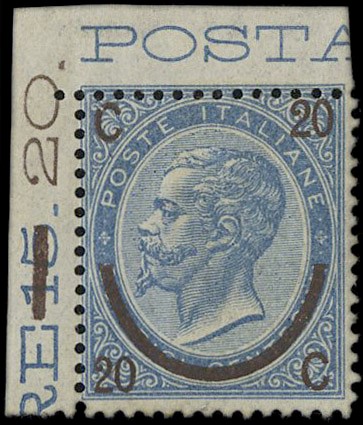 ITALIA REGNO 1865 - 25: 20 su 15c, III tipo, AdF - Asta Selezione del ...